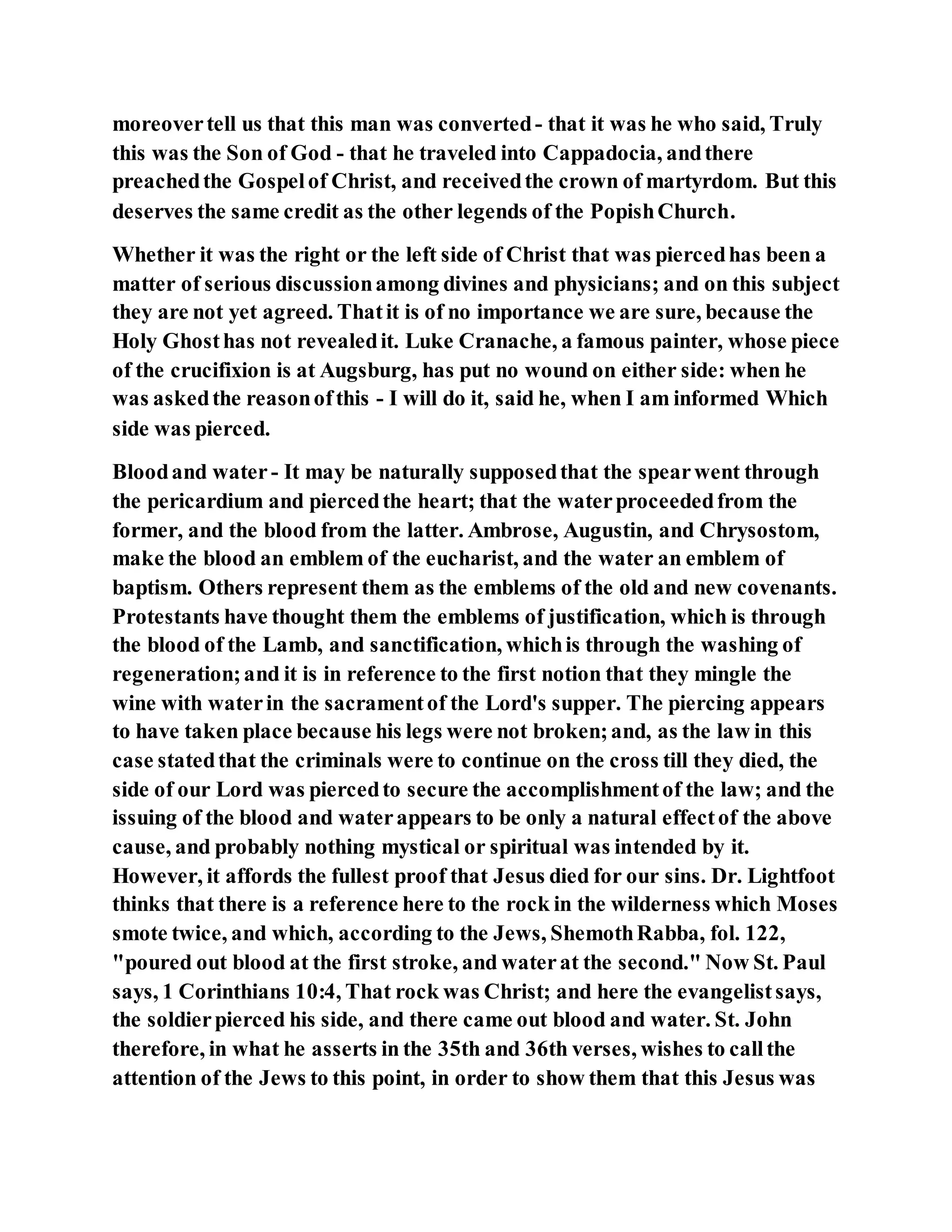 Jesus was stabbed with a spear | DOCX