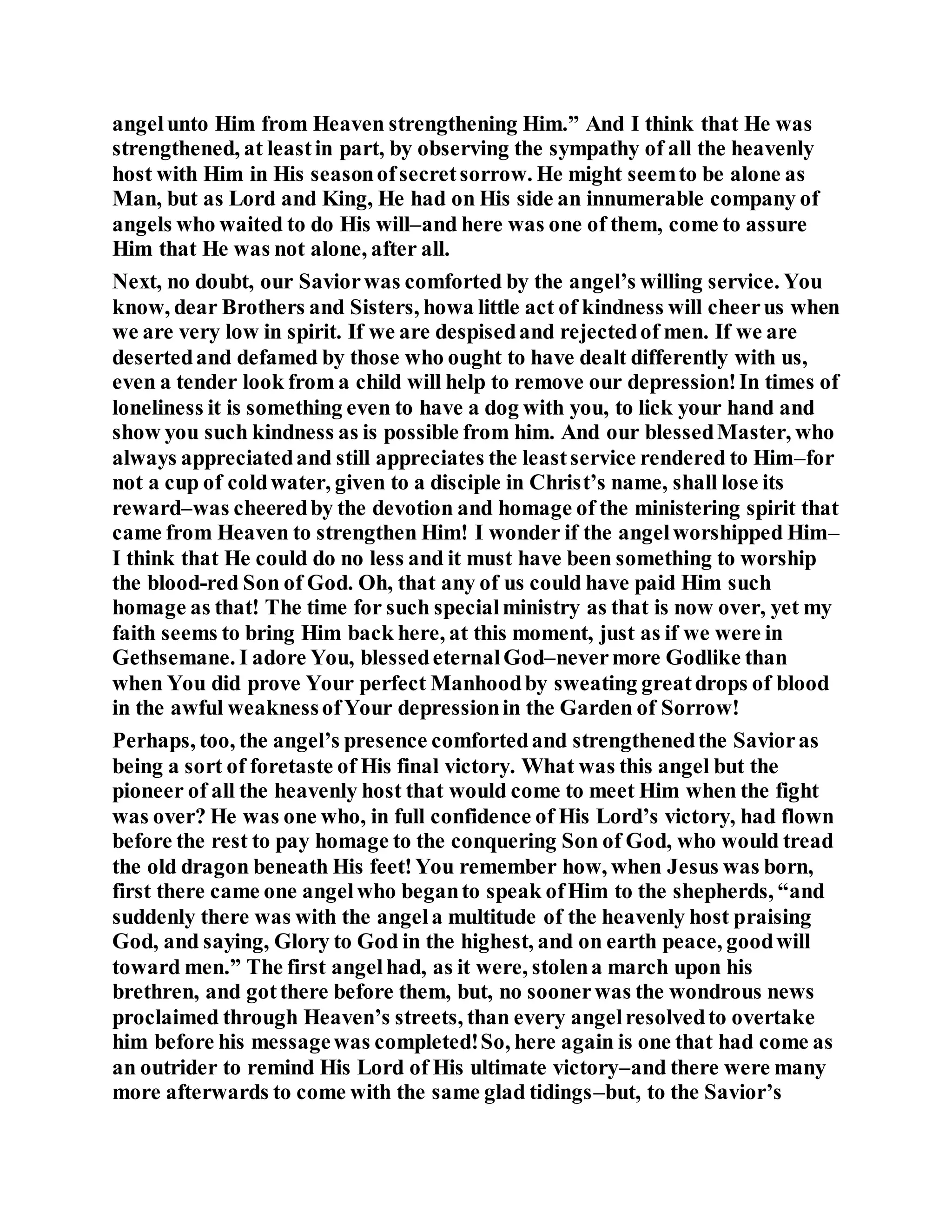 Jesus was strengthened by an angel | DOCX