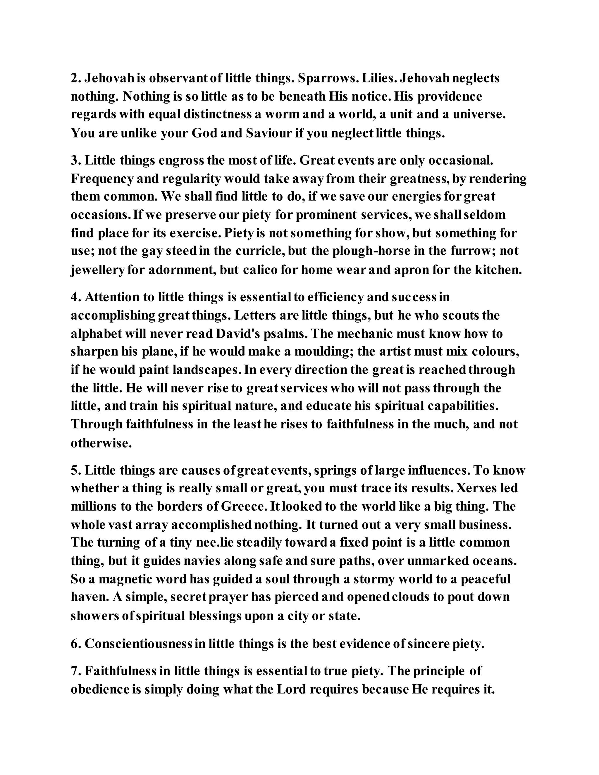 Jesus was stressing the importance of little things | PDF