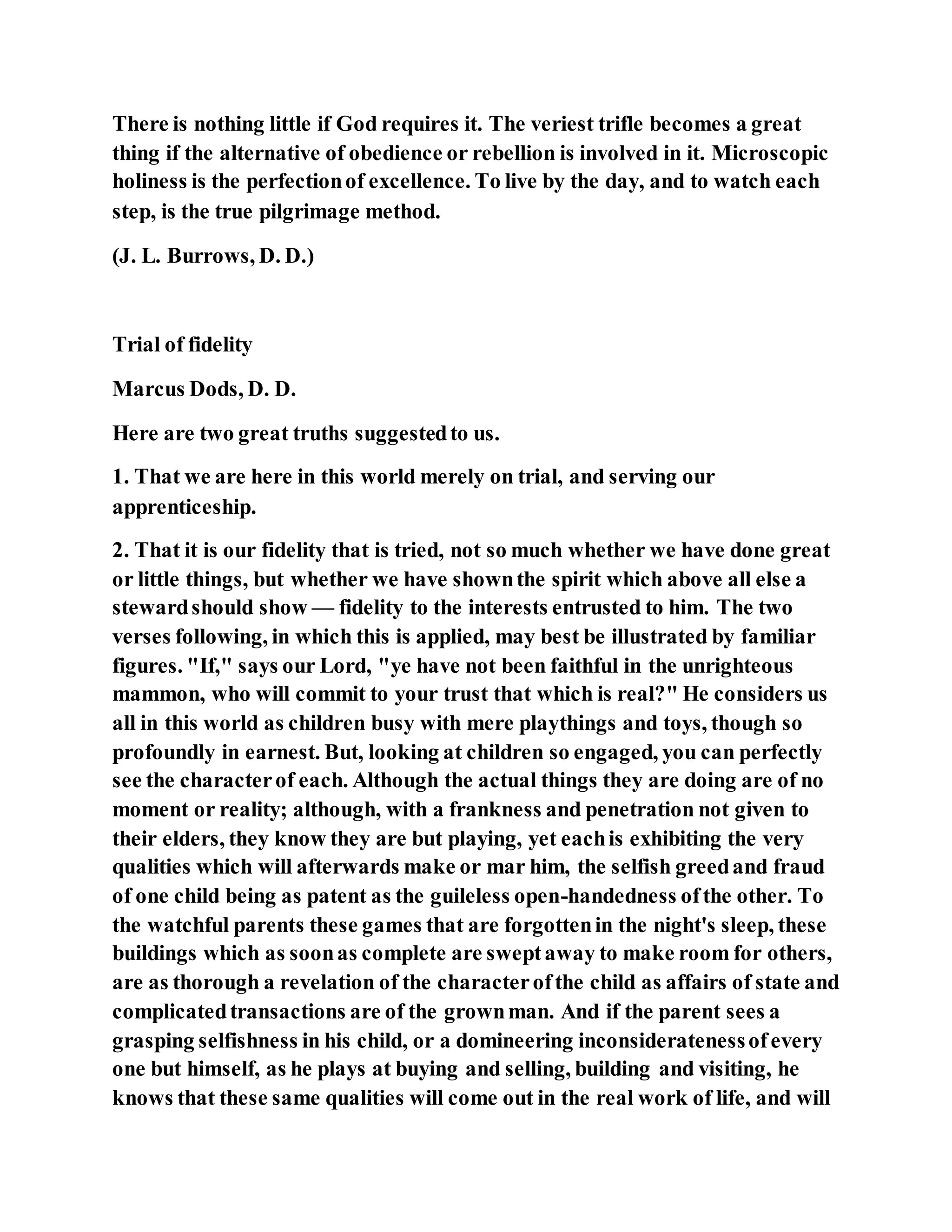 Jesus was stressing the importance of little things | PDF
