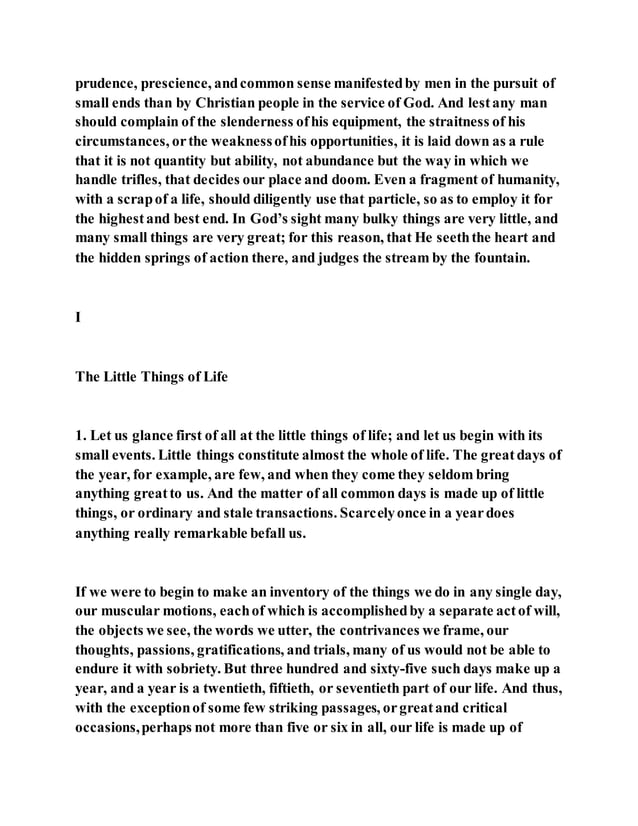 Jesus was stressing the importance of little things | PDF