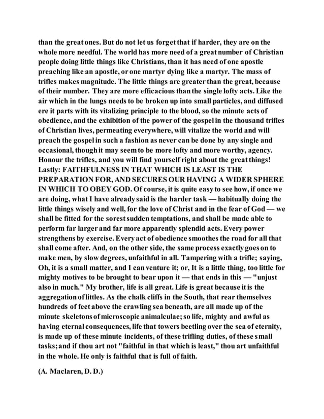 Jesus was stressing the importance of little things | PDF