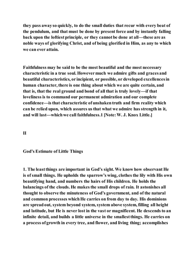 Jesus was stressing the importance of little things | PDF