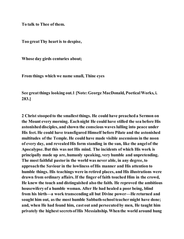 Jesus was stressing the importance of little things | PDF