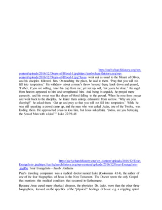 Jesus was sweating blood in gethsemane | DOCX