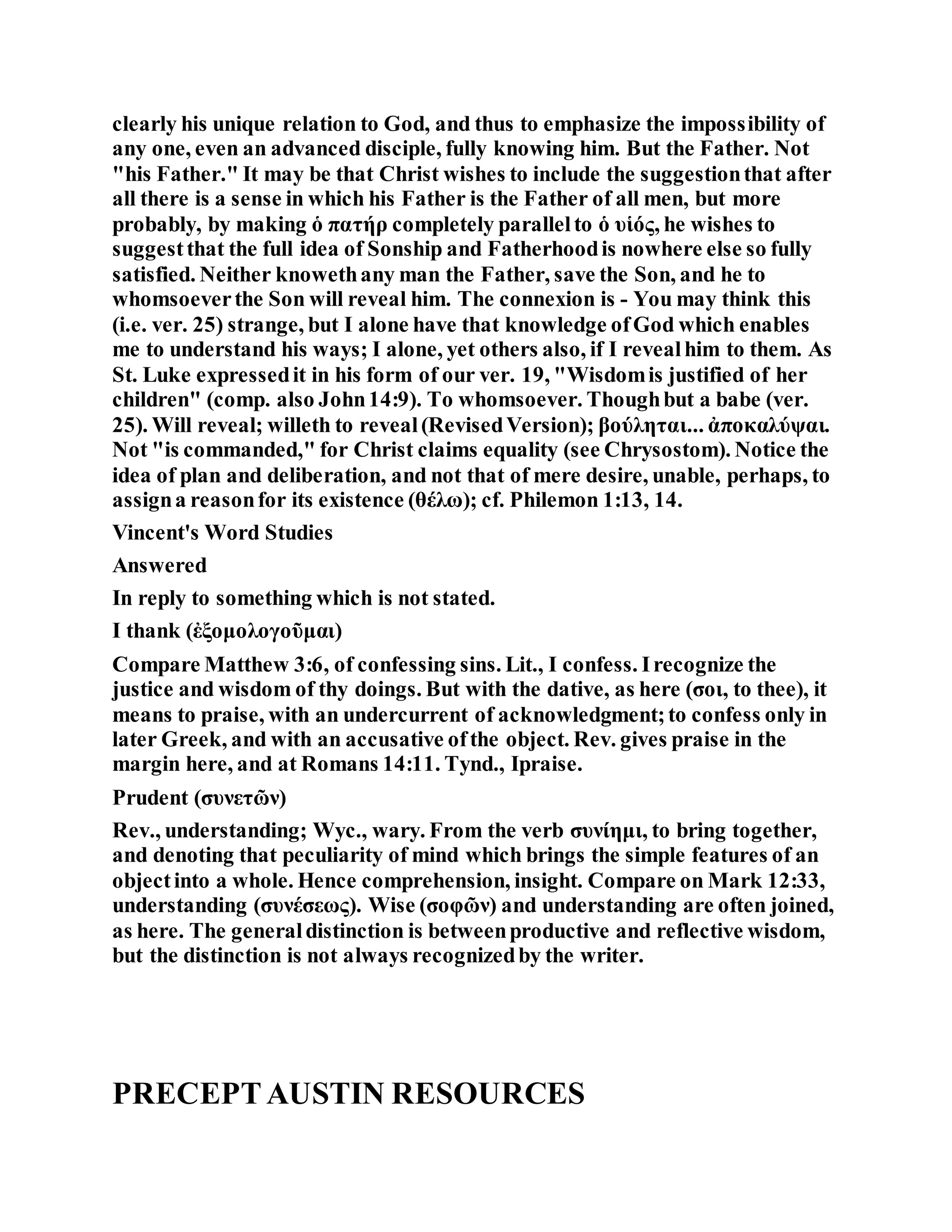 Jesus was thanking his heavenly father | DOCX