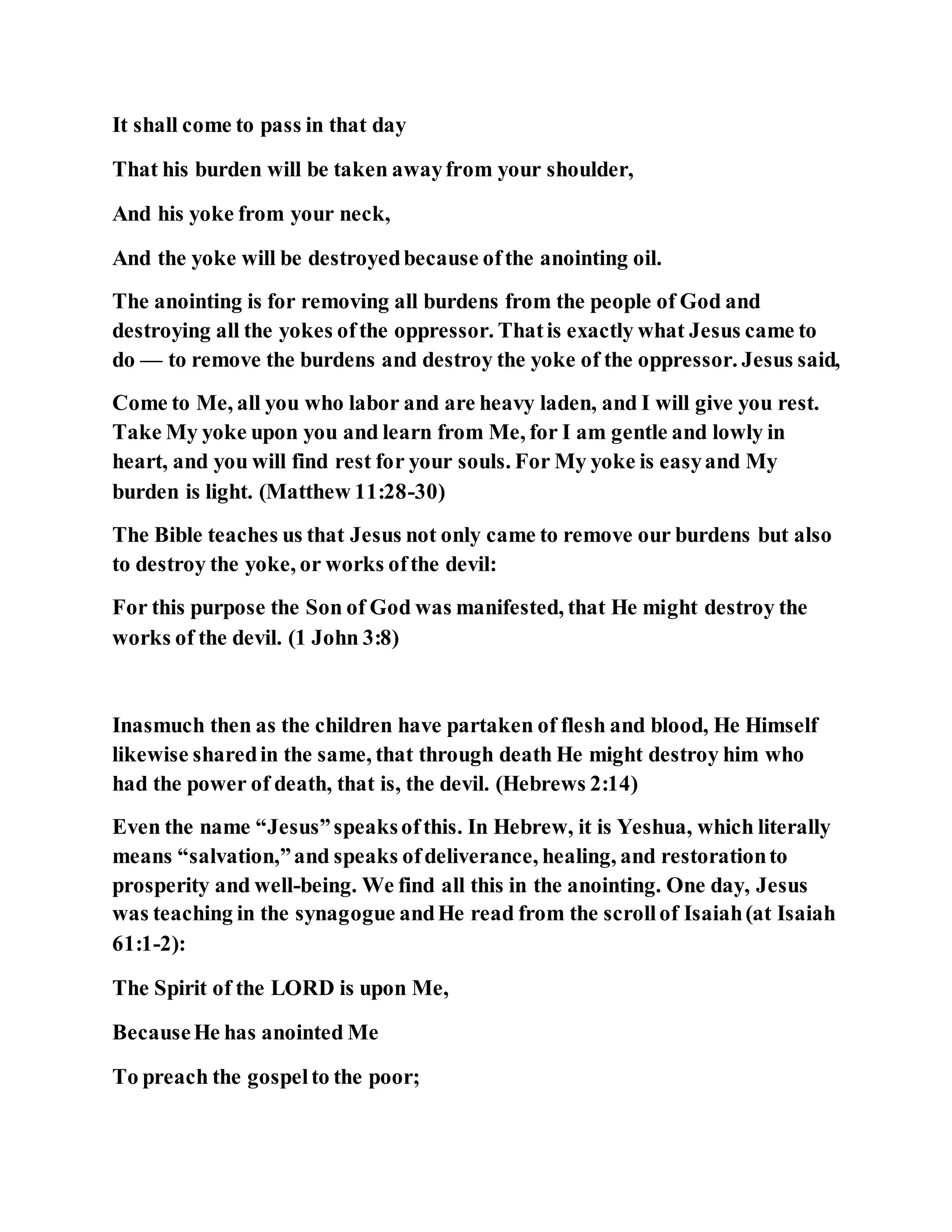 Jesus was the anointed one | DOCX