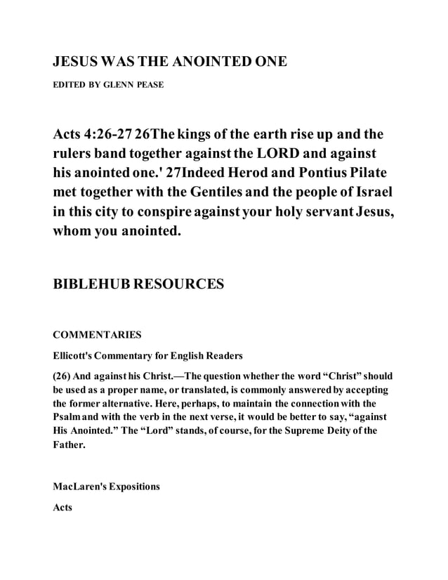 Jesus was the anointed one | DOCX