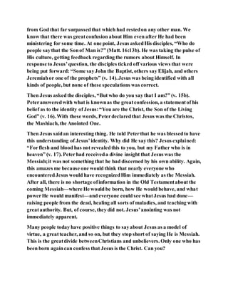 Jesus was the anointed one | DOCX