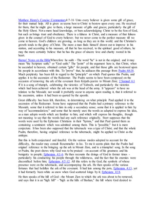 Jesus was the ascended giver of gifts | DOCX