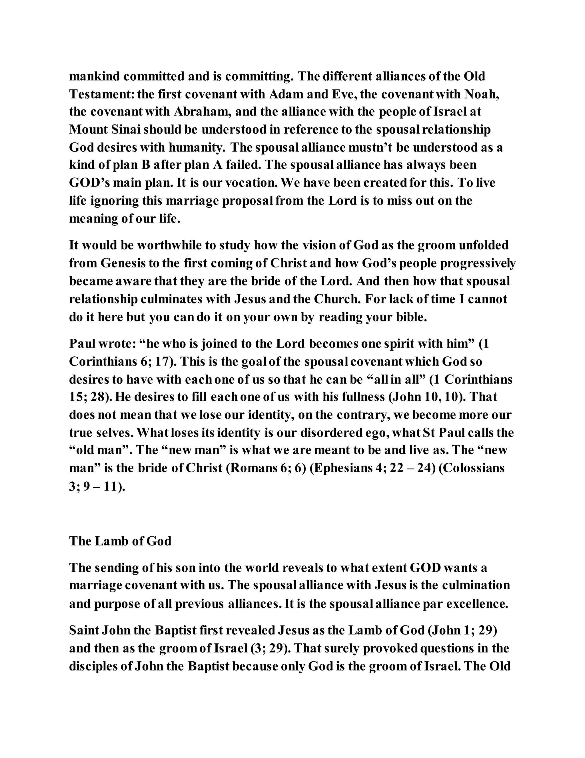 Jesus was the bridegroom | PDF
