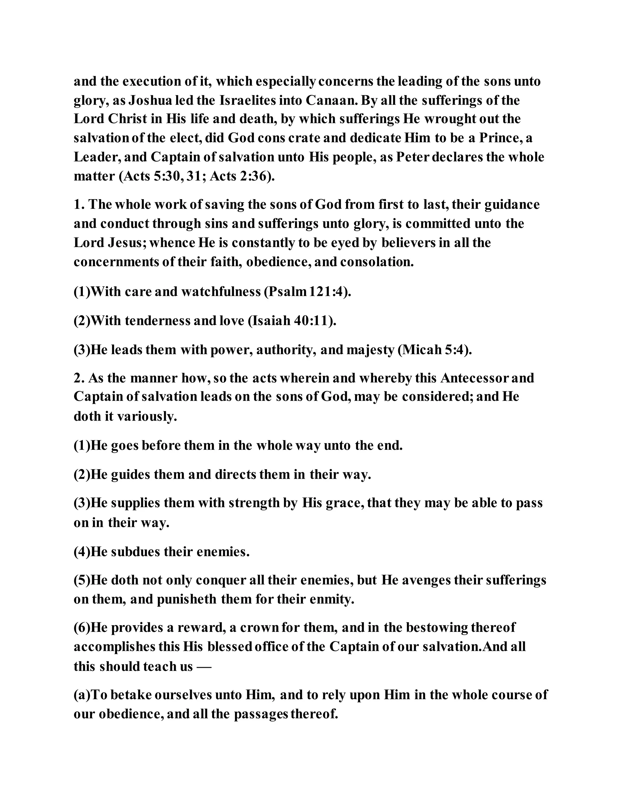 Jesus was the captain of our salvation | PDF