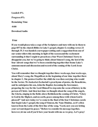 Jesus was the consolation of israel