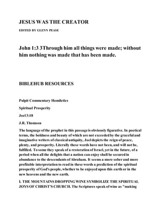 Jesus was the creator | PDF