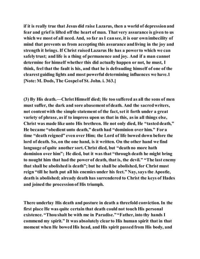 Jesus was the destroyer of death | PDF