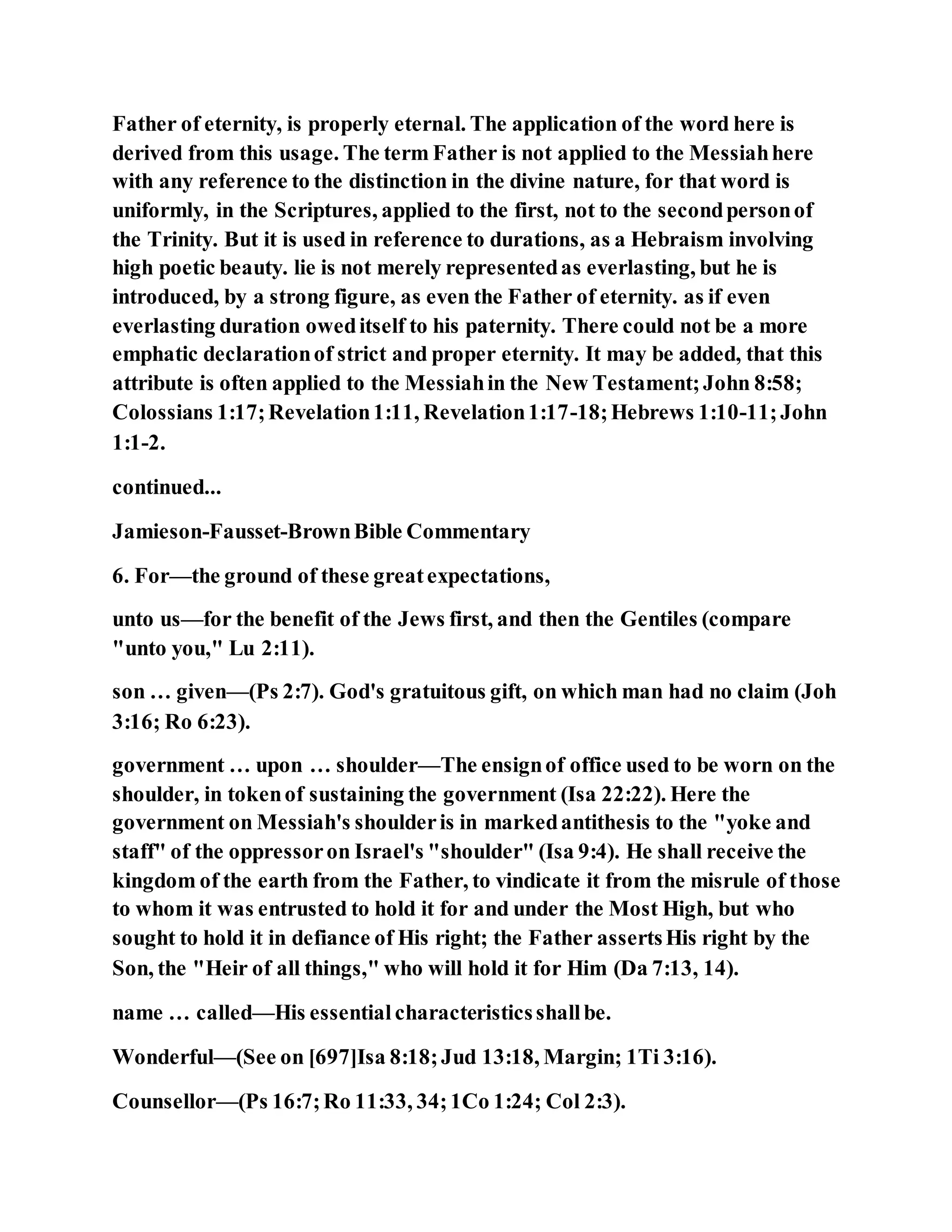 Jesus was the everlasting father | DOCX