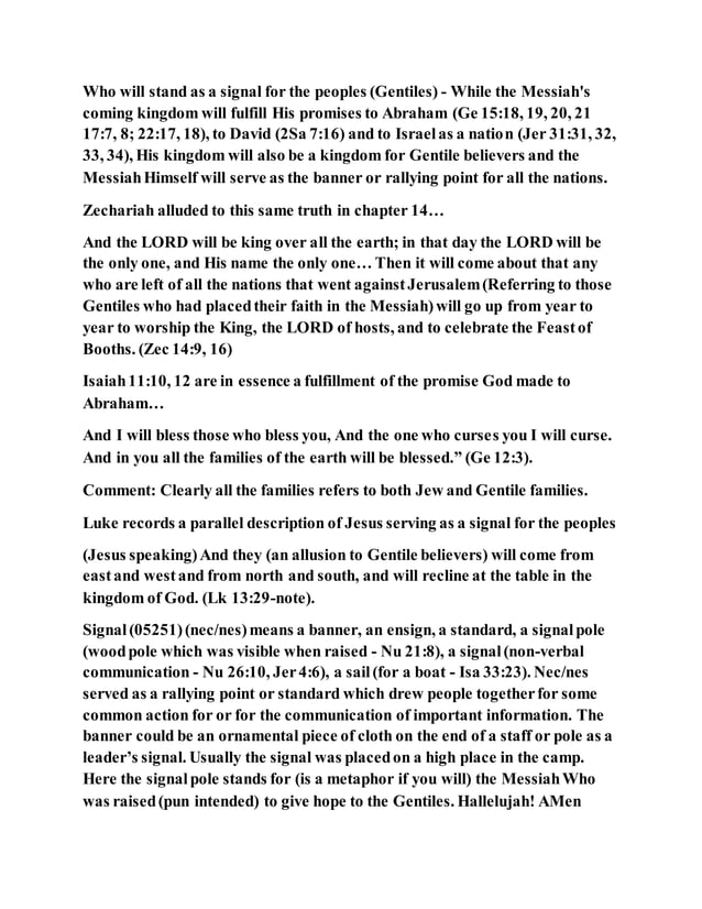 Jesus was the focus of isaiah 11 prophecy | PDF