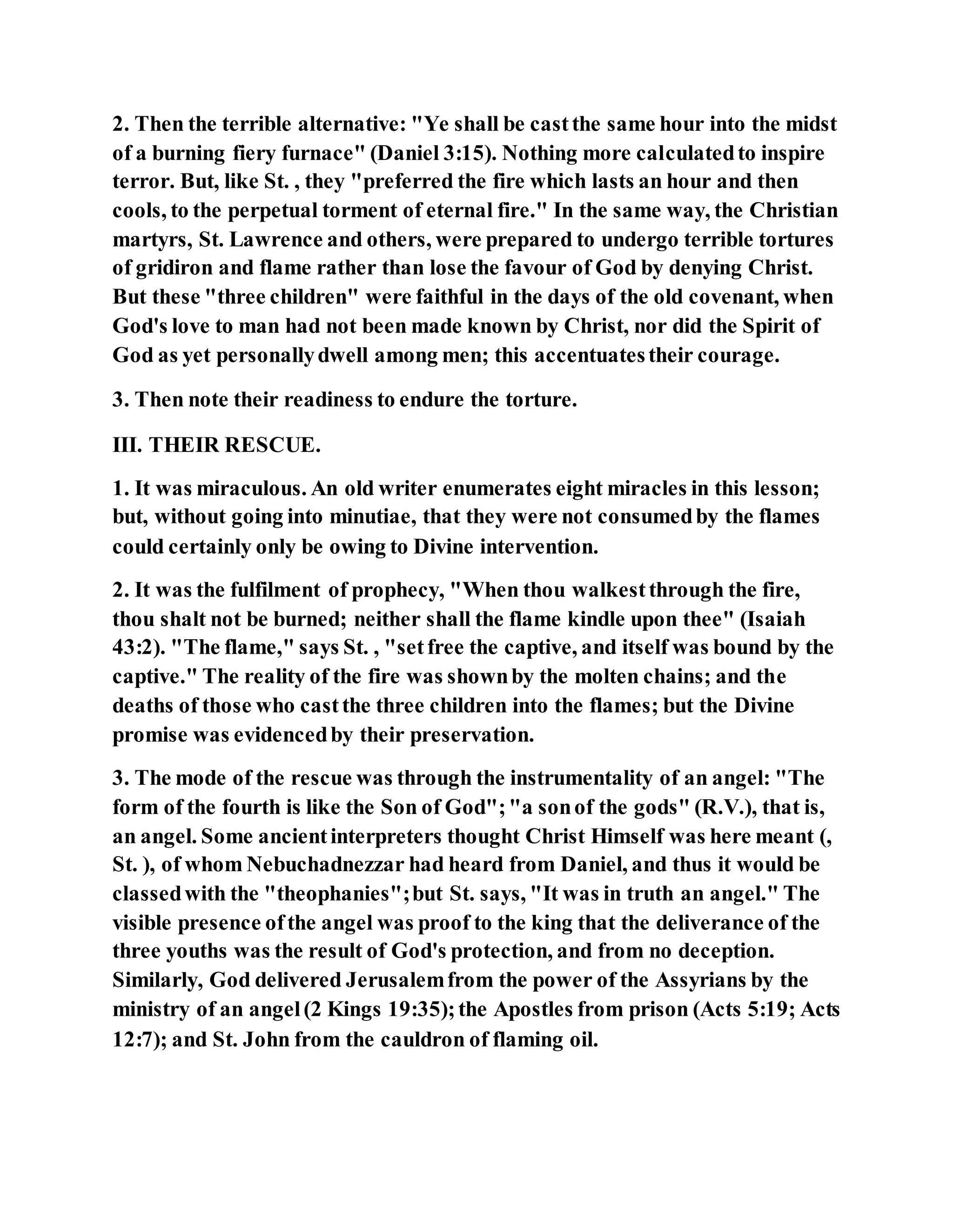 Jesus was the forth man in the fire | DOCX