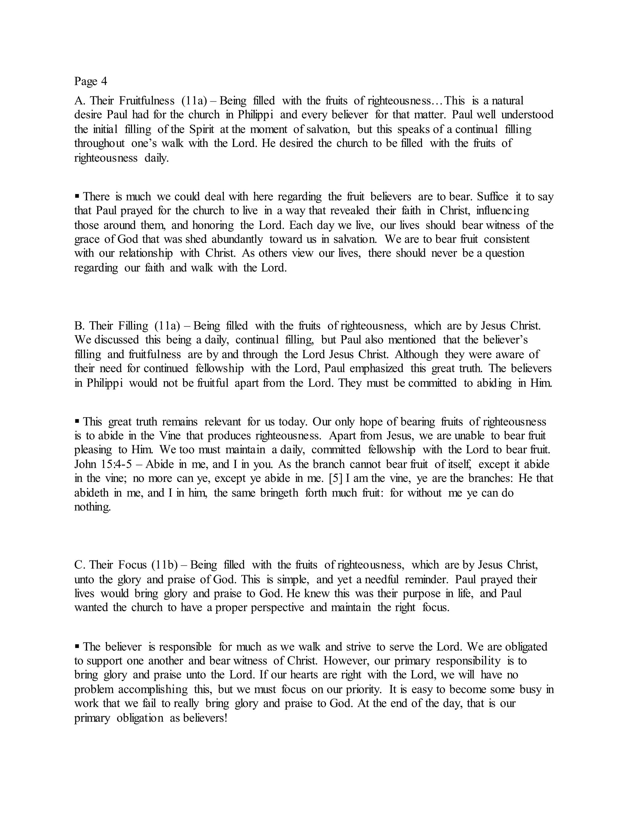 Jesus was the fruit of righteousness | DOCX