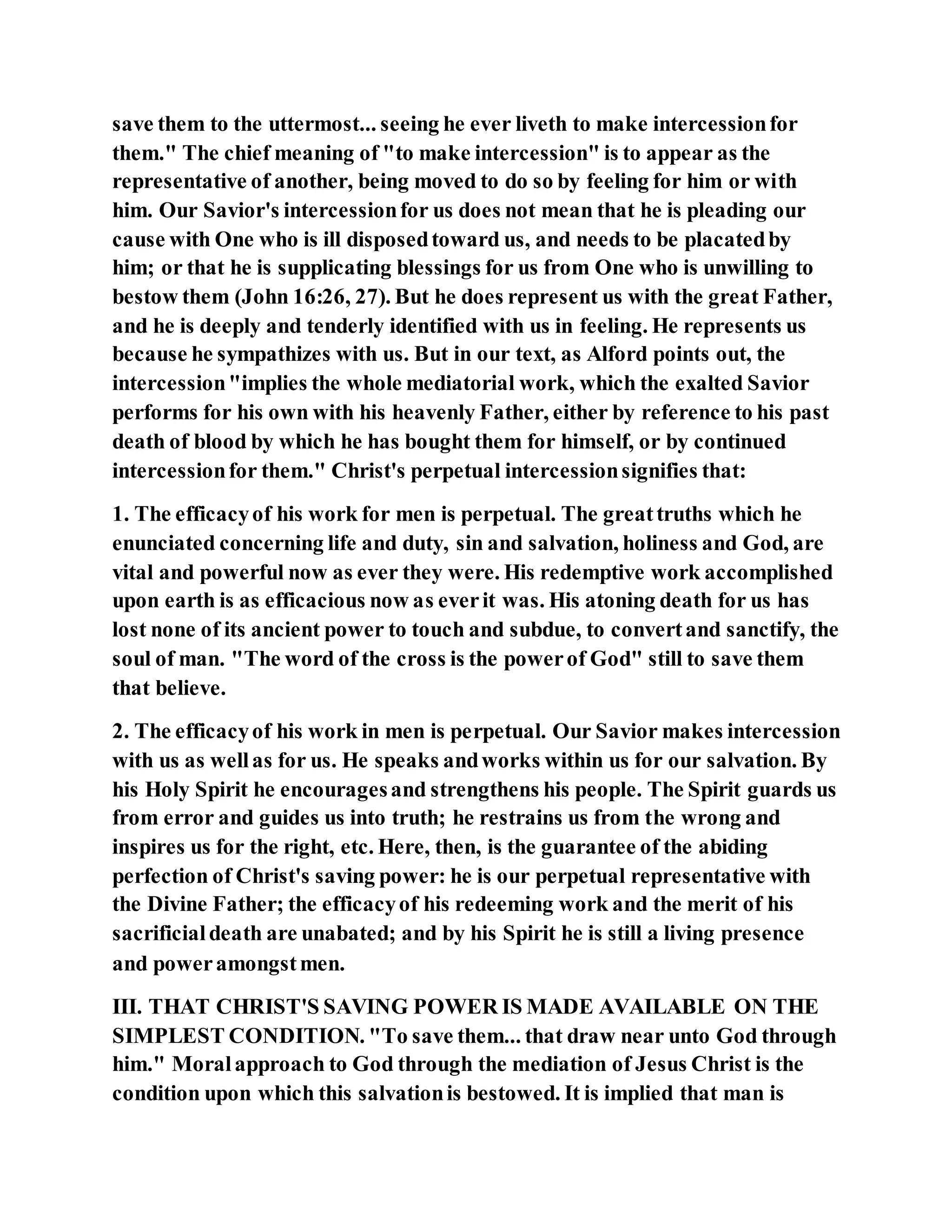 Jesus was the greatest intercessor | DOCX