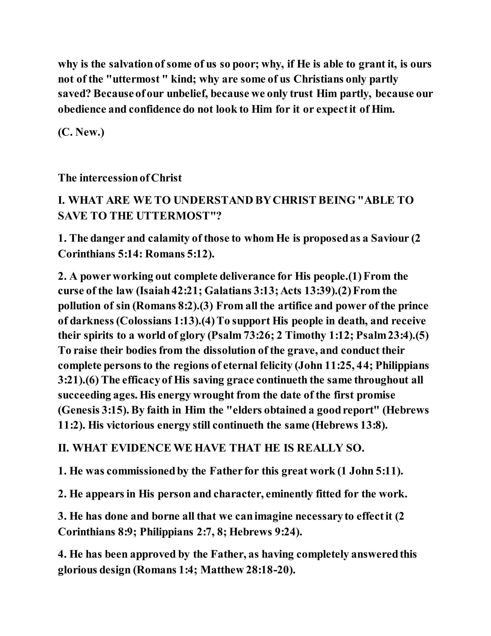 Jesus was the greatest intercessor | DOCX