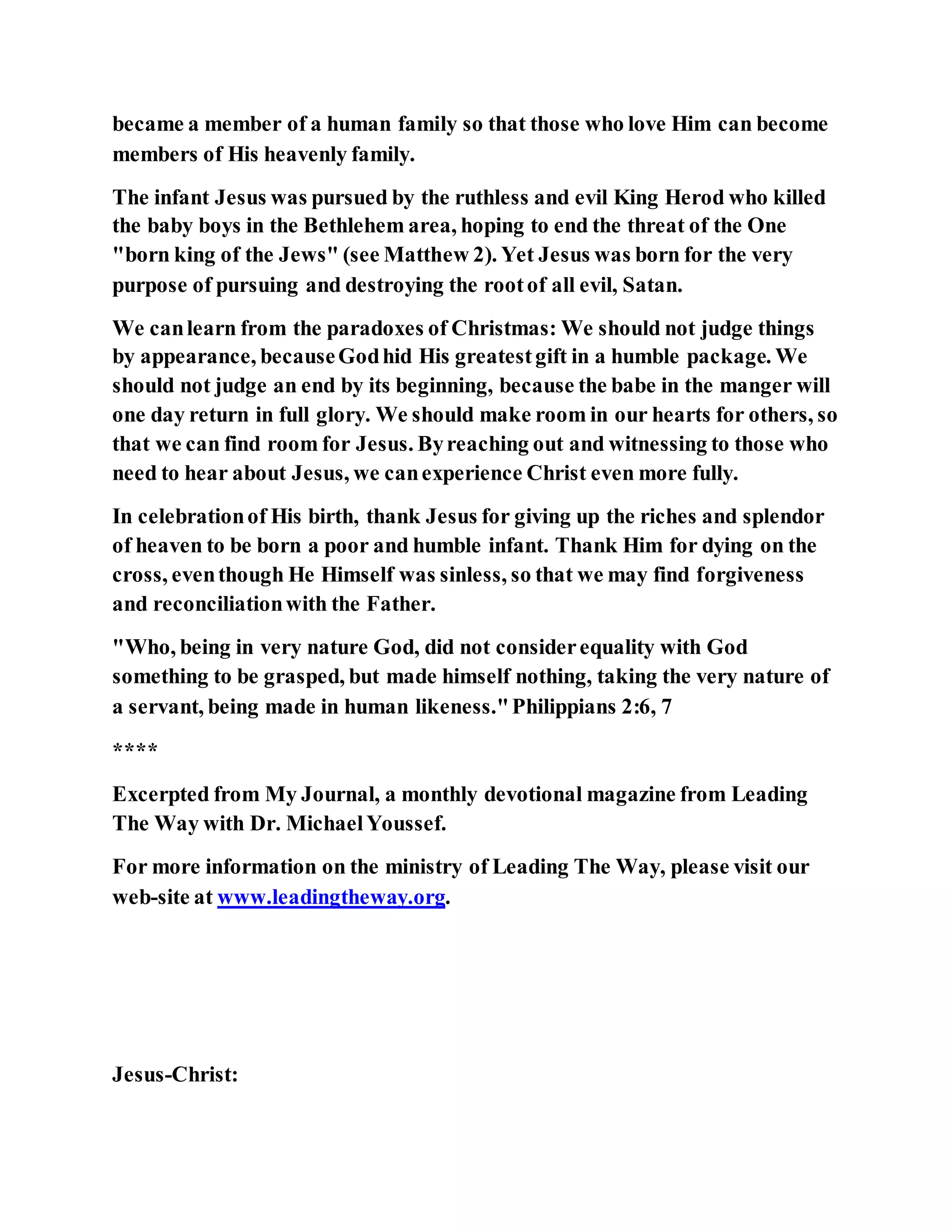 Jesus was the greatest paradox | DOCX