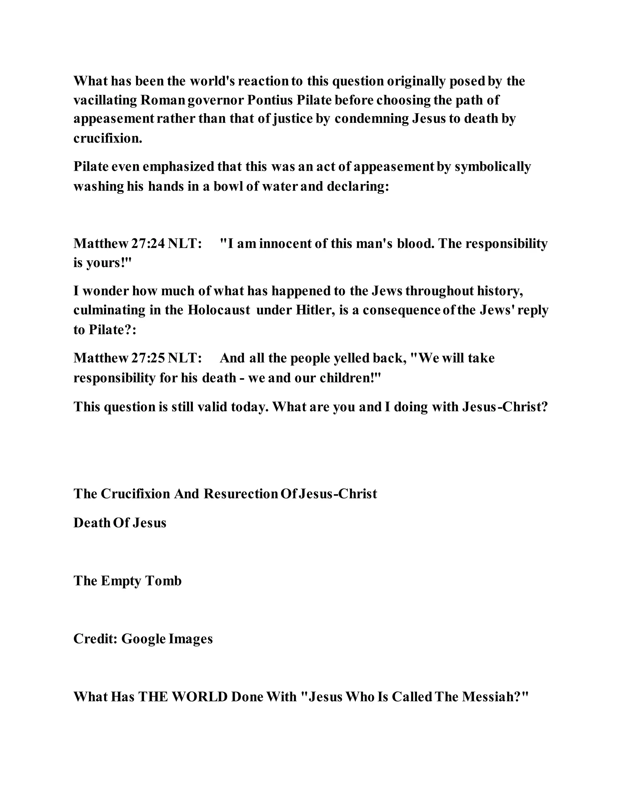 Jesus was the greatest paradox | DOCX