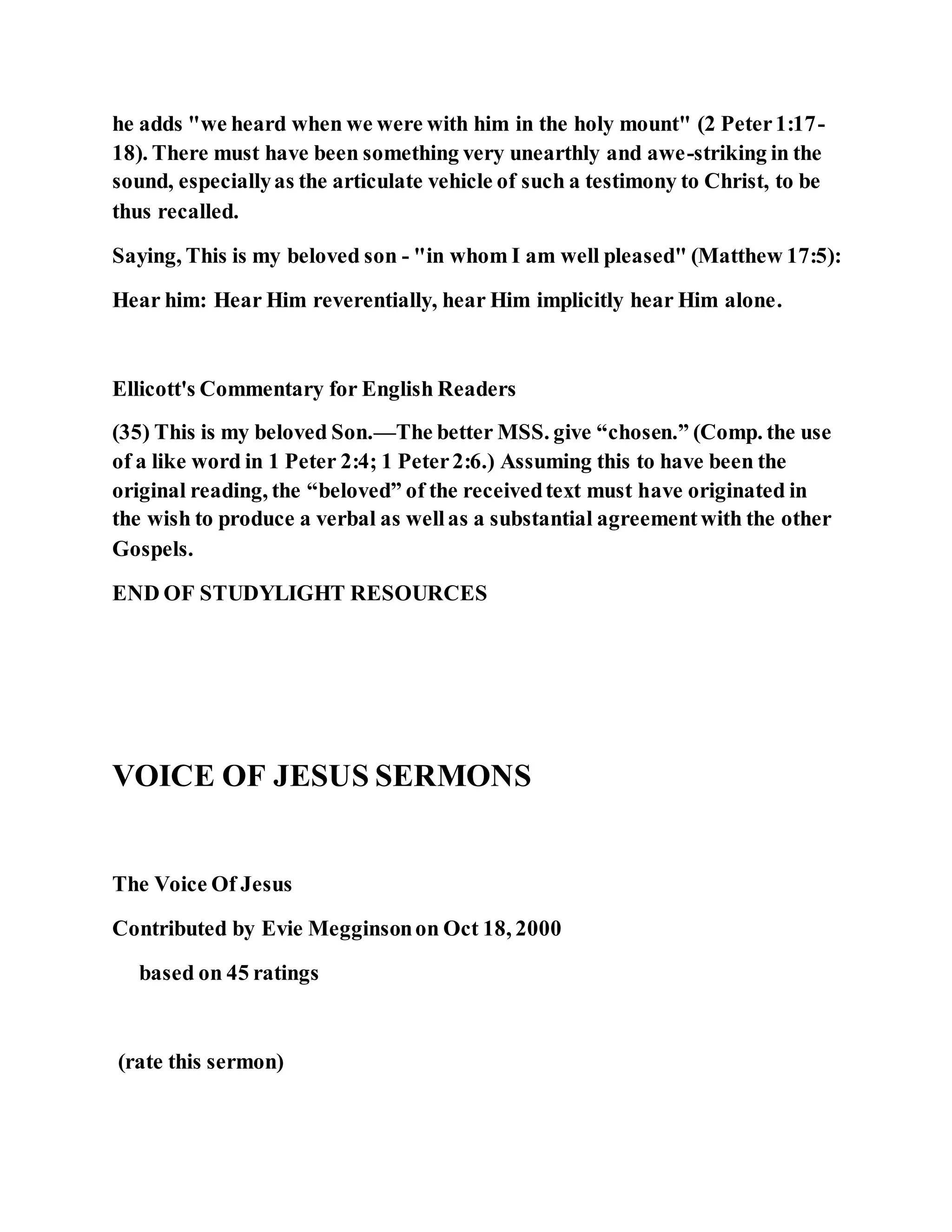 Jesus was the greatest voice in history | PDF