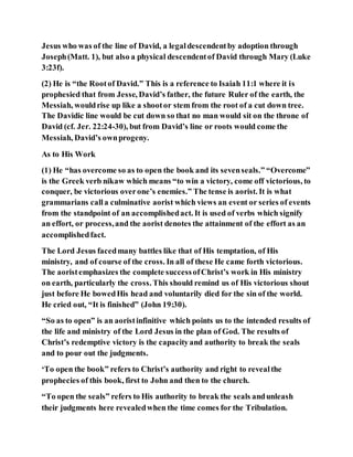Jesus was the lion of the tribe of judah | DOCX