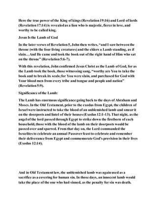 Jesus was the lion of the tribe of judah | DOCX