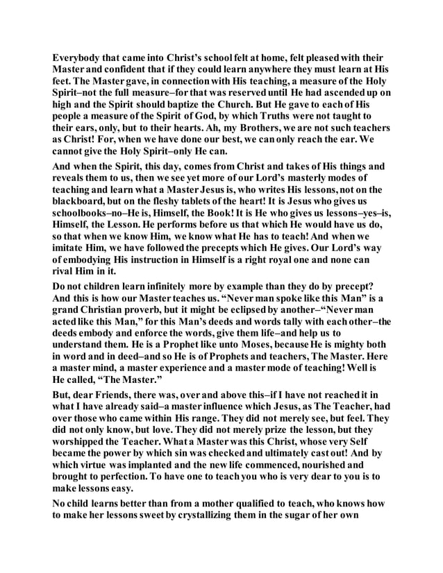 Jesus was the master | PDF