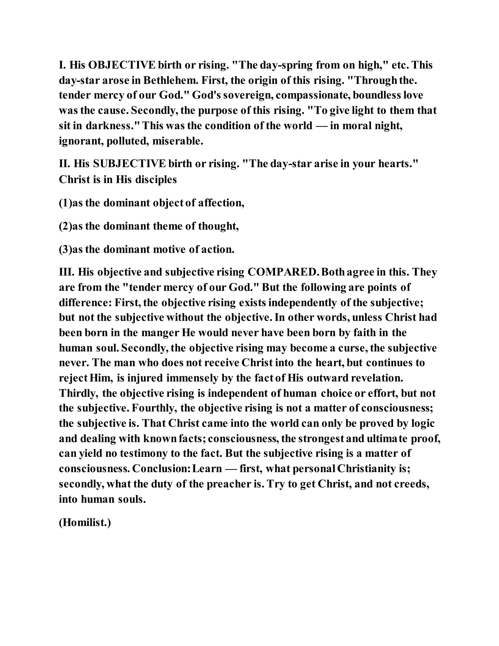 Jesus was the morning star | DOCX