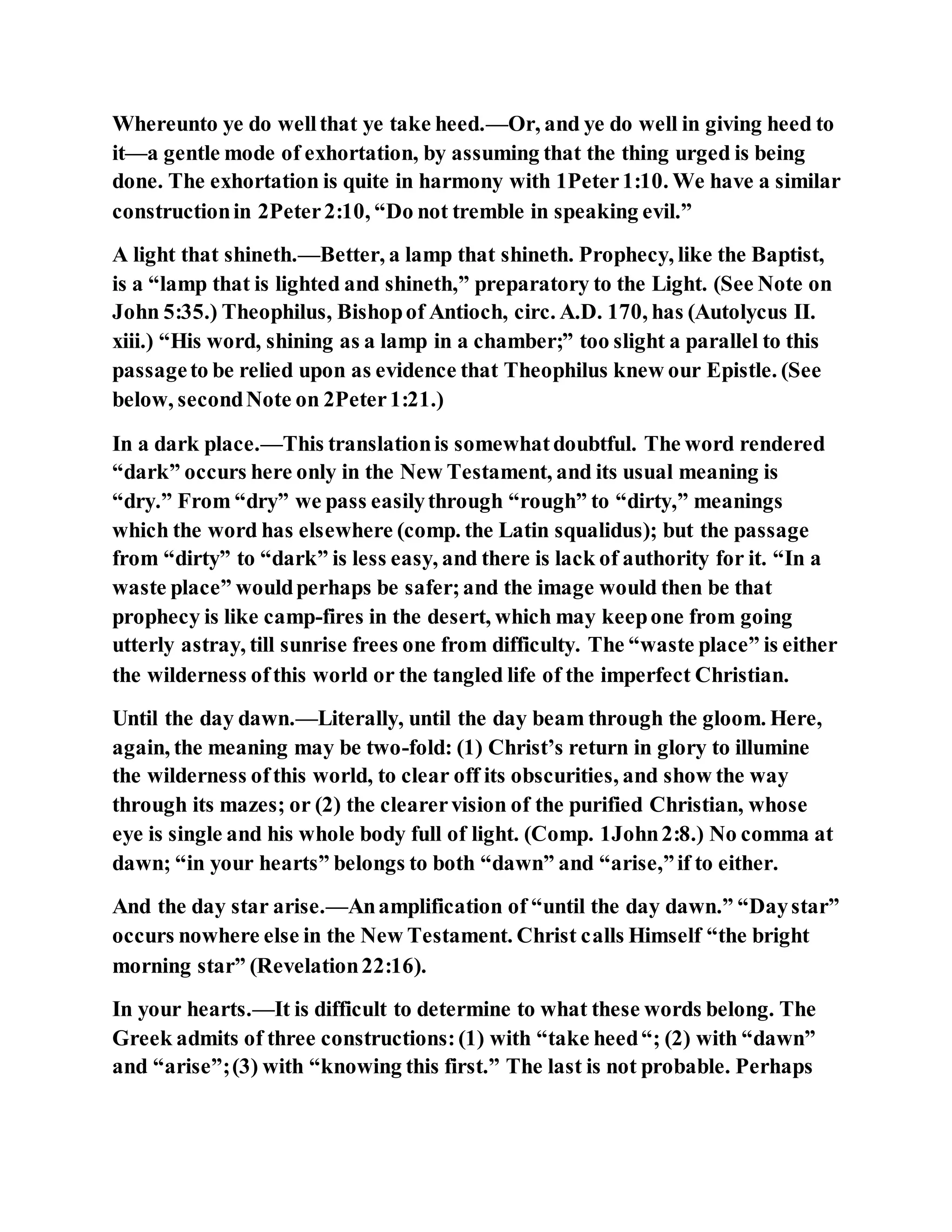 Jesus was the morning star | DOCX