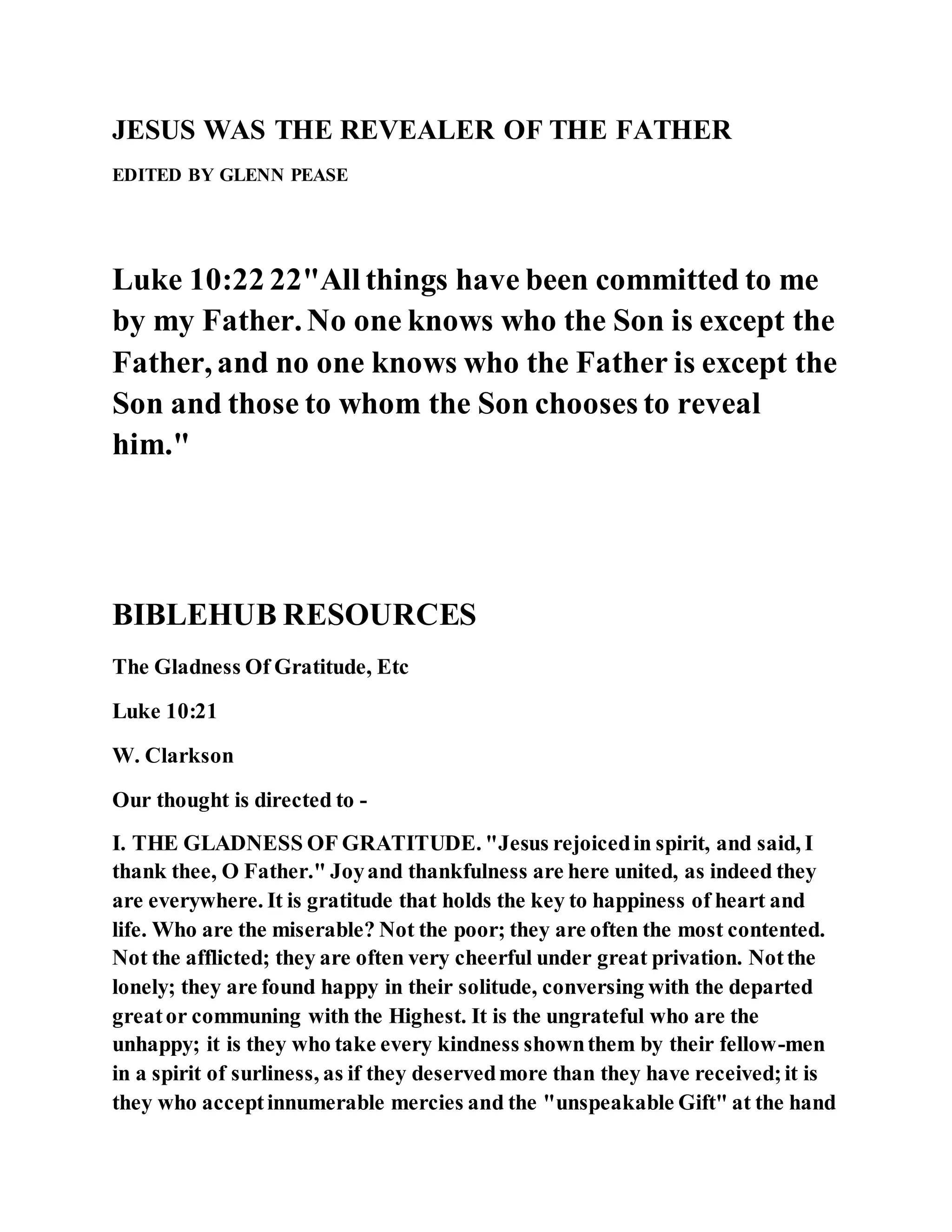 Jesus was the revealer of the father | DOCX