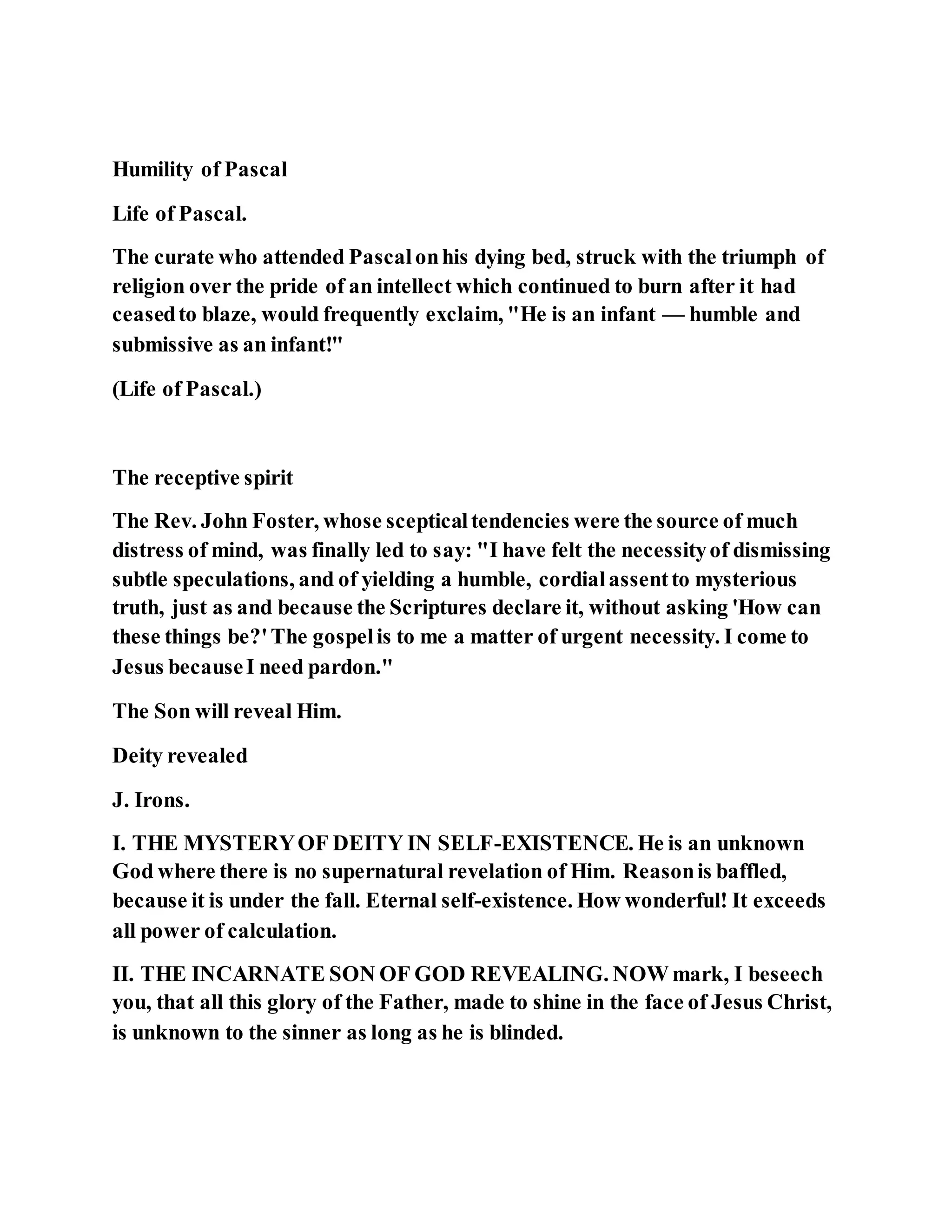 Jesus was the revealer of the father | DOCX