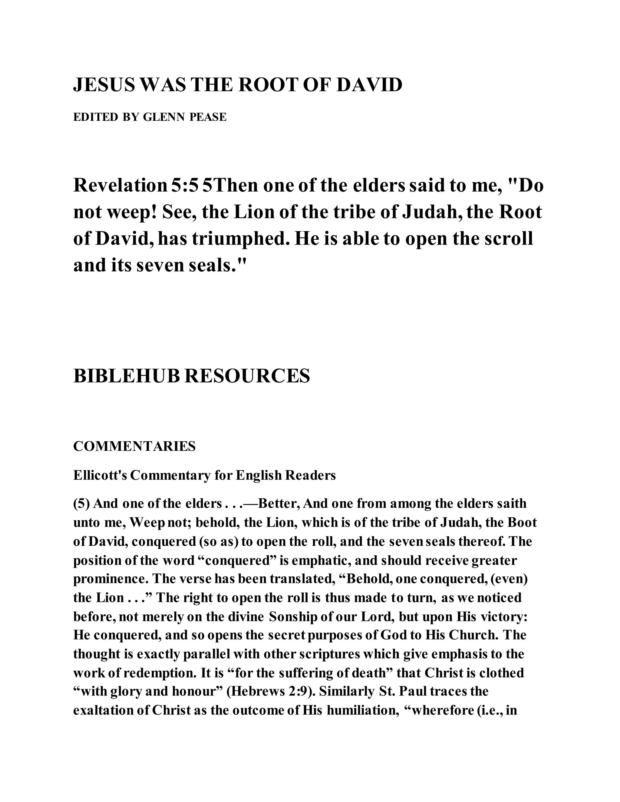 Jesus was the root of david | DOCX