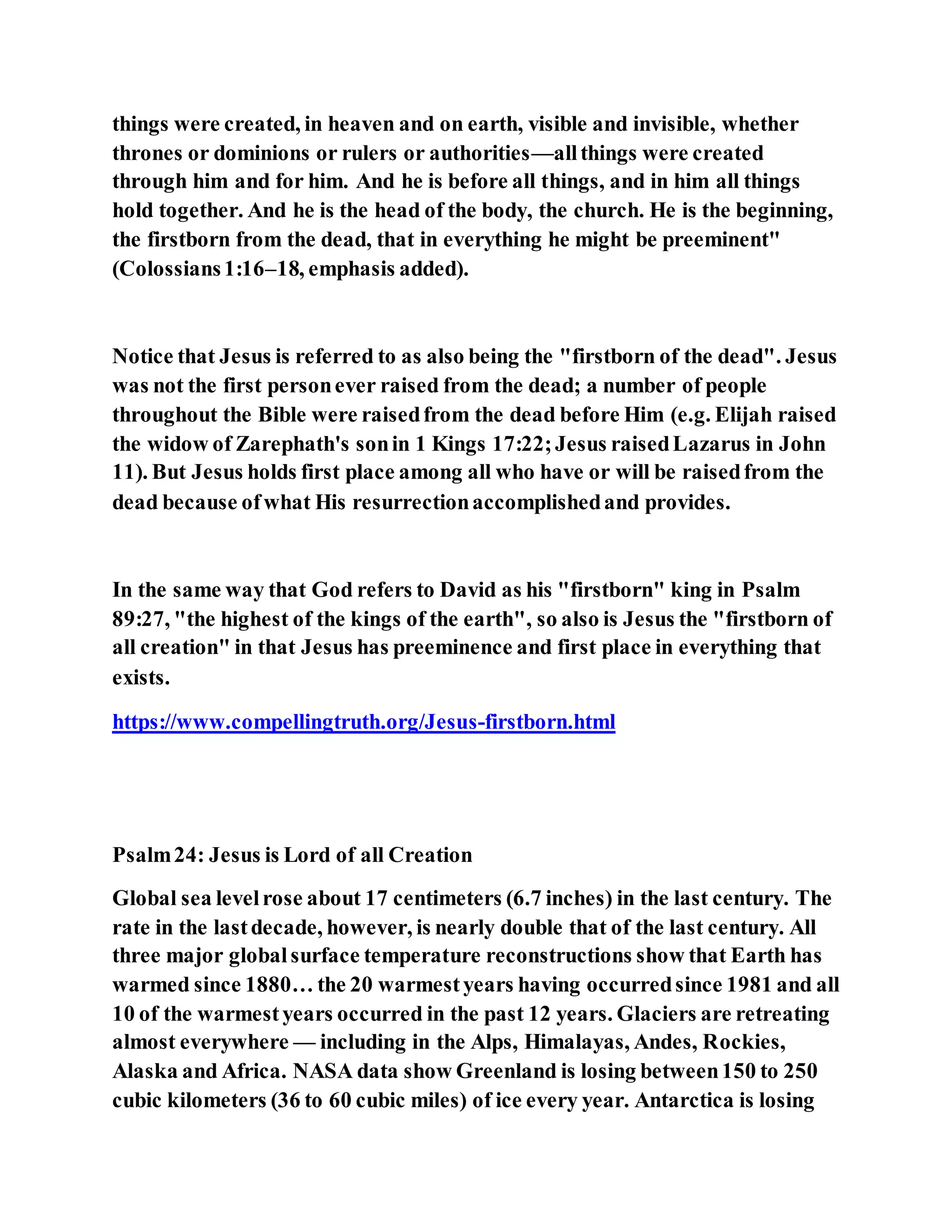 Jesus was the ruler of god's creation | PDF