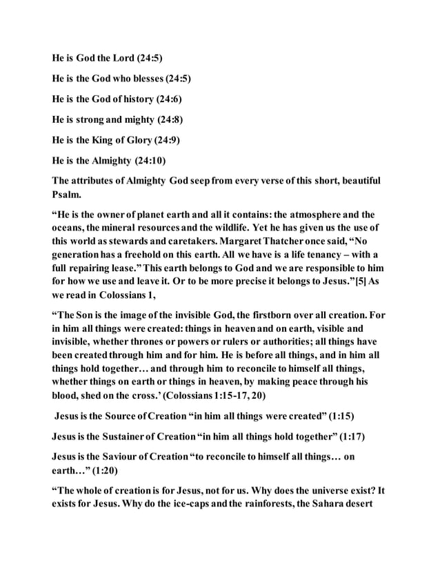 Jesus was the ruler of god's creation | PDF