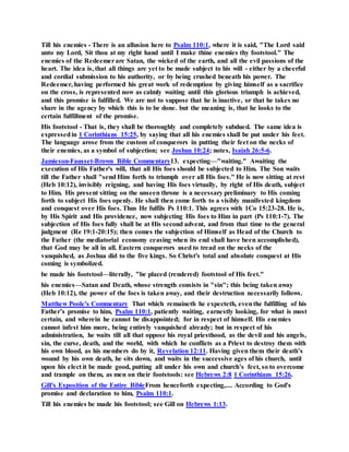 Jesus was to put all enemies under his feet | DOCX | Christianity ...