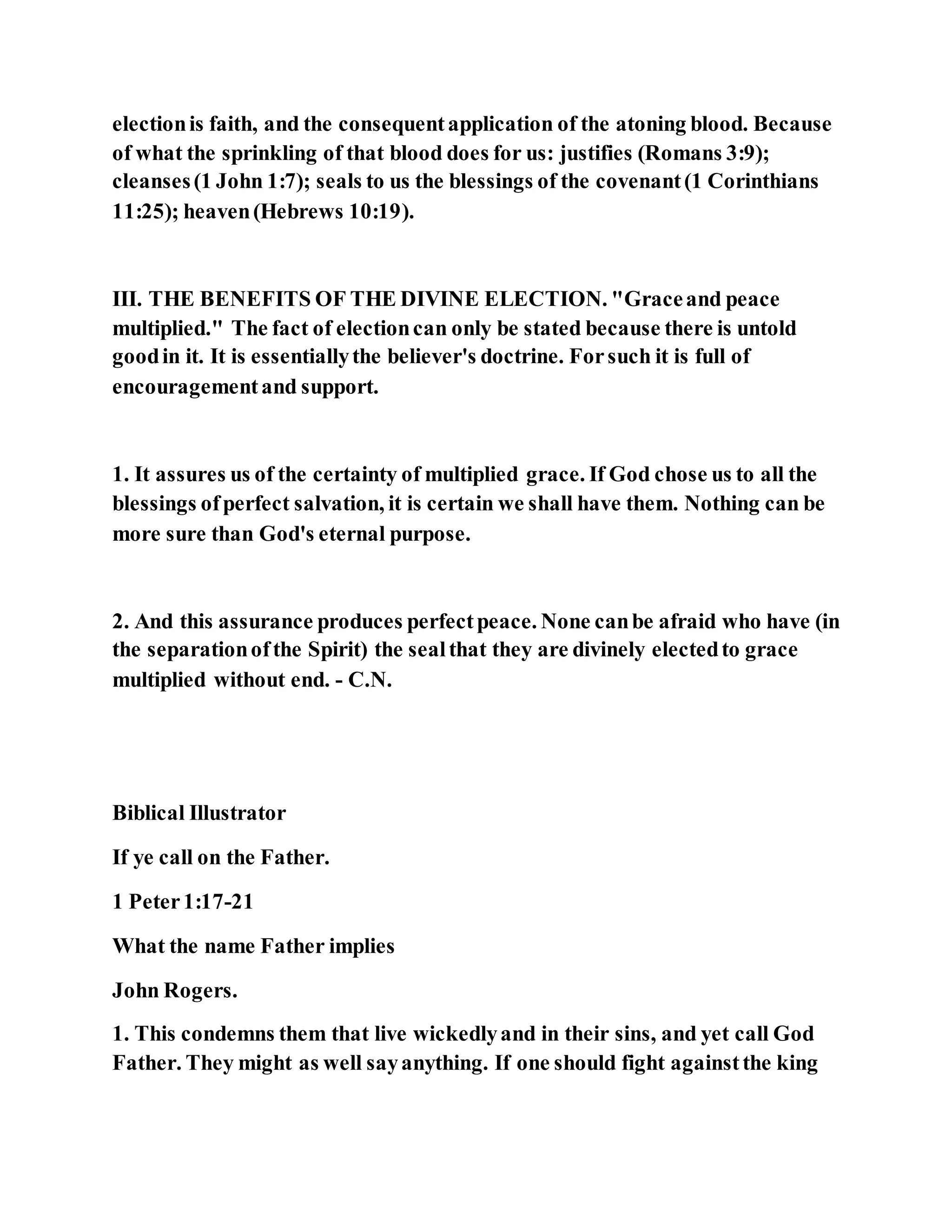 Jesus was to sprinkle us with his blood | PDF