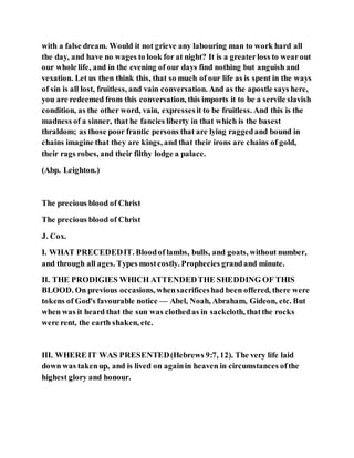 Jesus was to sprinkle us with his blood | PDF
