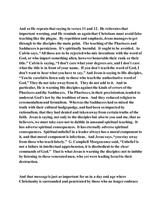 Jesus was warning his disciples to be on guard | DOCX