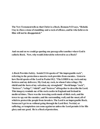 Jesus was water from the rock | PDF