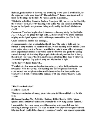 Jesus was with yoke easy and burden light | DOCX