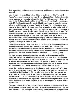 Jesus was with yoke easy and burden light | DOCX