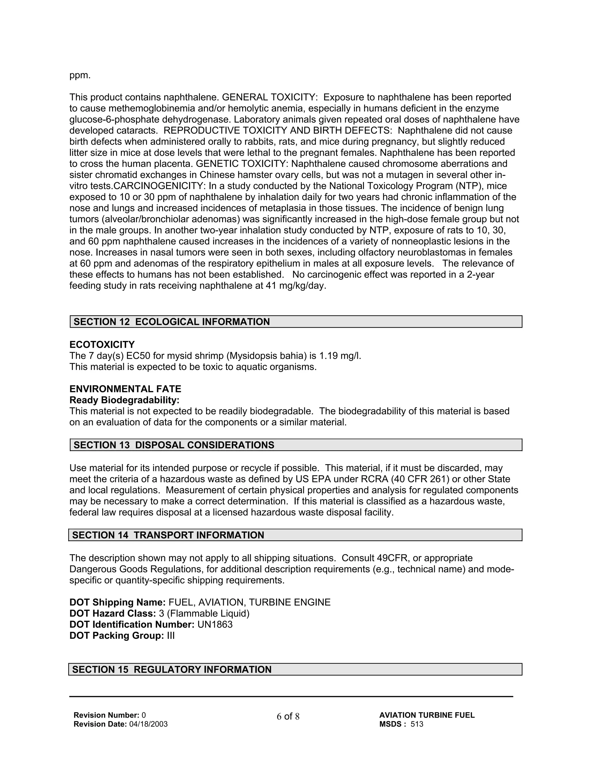 Jet-A with Prist Additive Safety Data Sheet | PDF