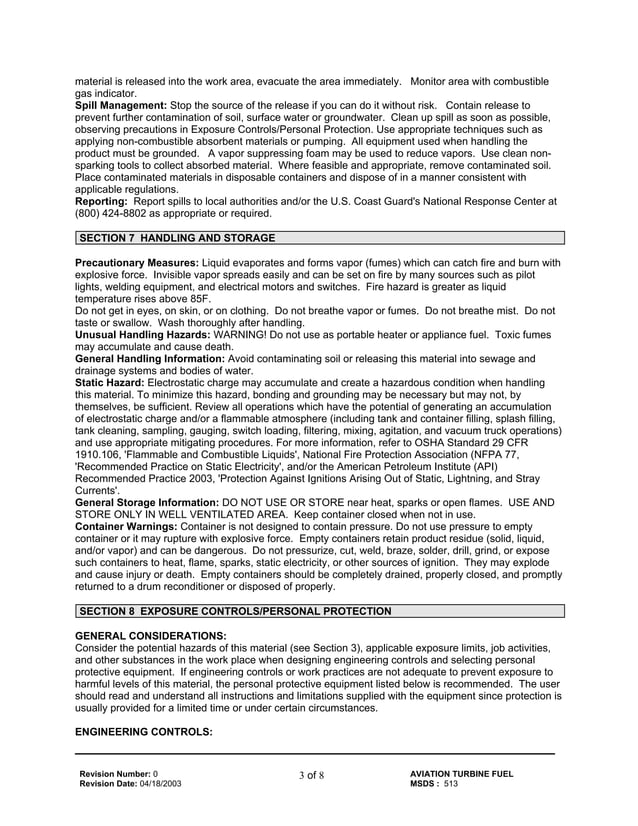 Jet-A with Prist Additive Safety Data Sheet | PDF