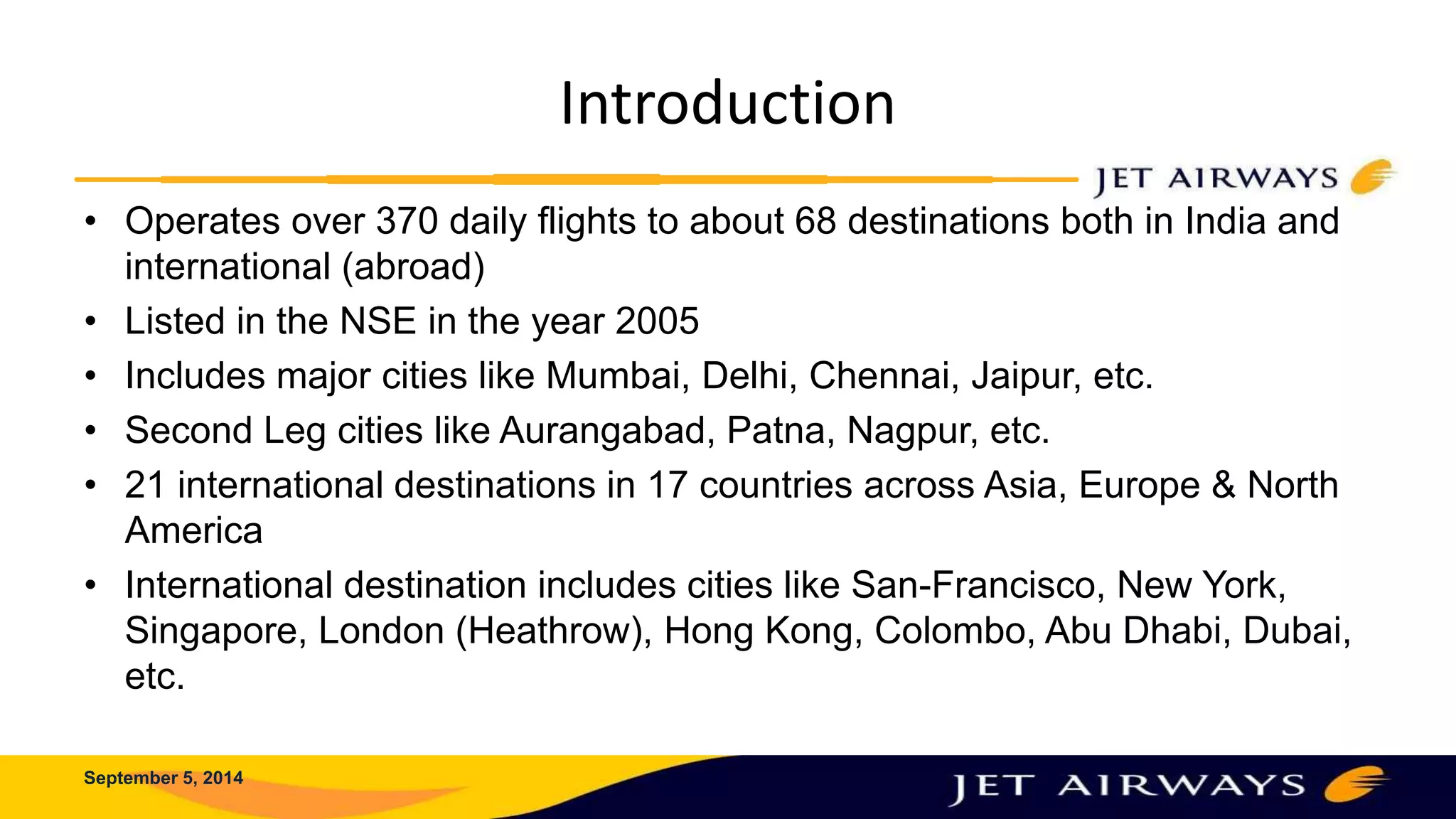 Jet airways Financial Analysis | PPT