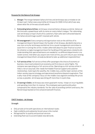 Short case study on Jet airways | PDF