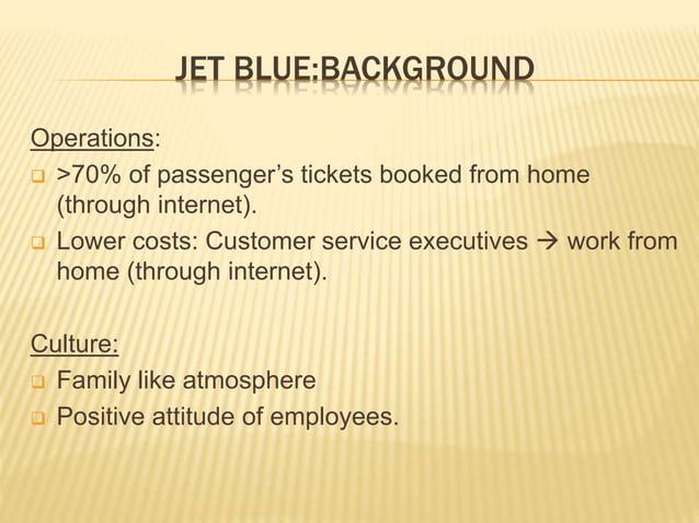 Jet Blue Airway: Case Analysis (Strategic Audit) | PPTX | Air Travel ...